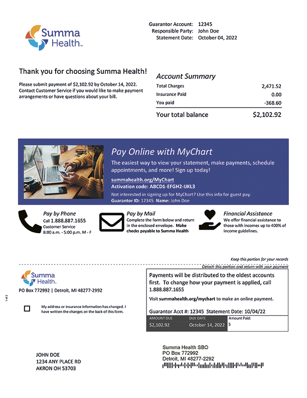 Online Bill Pay | Summa Health